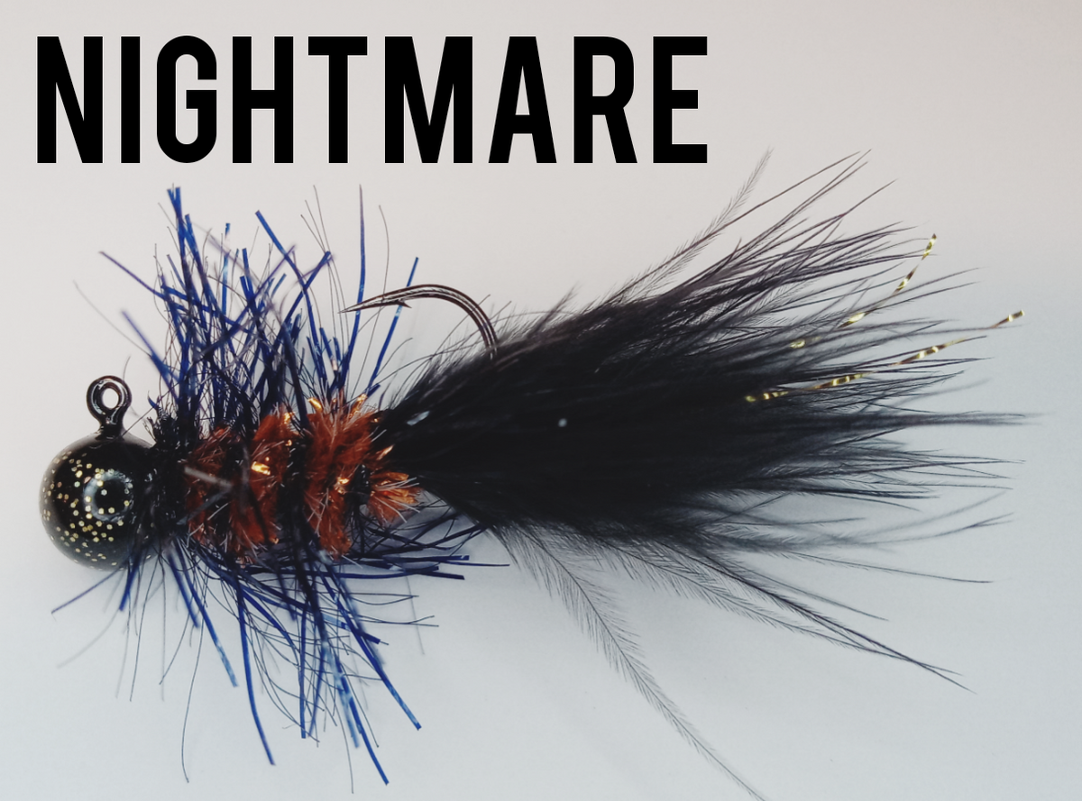 Dark Color Feather Jigs – Ghoulie Jigs